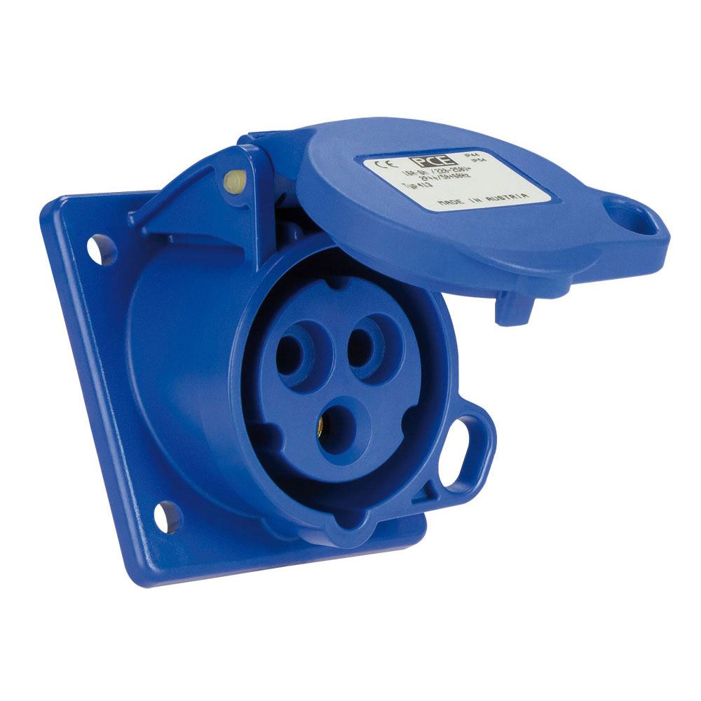 PCE-413-6F66 CEE Form Lockable Flanged Socket Sloping IP44 - LAPP Australia