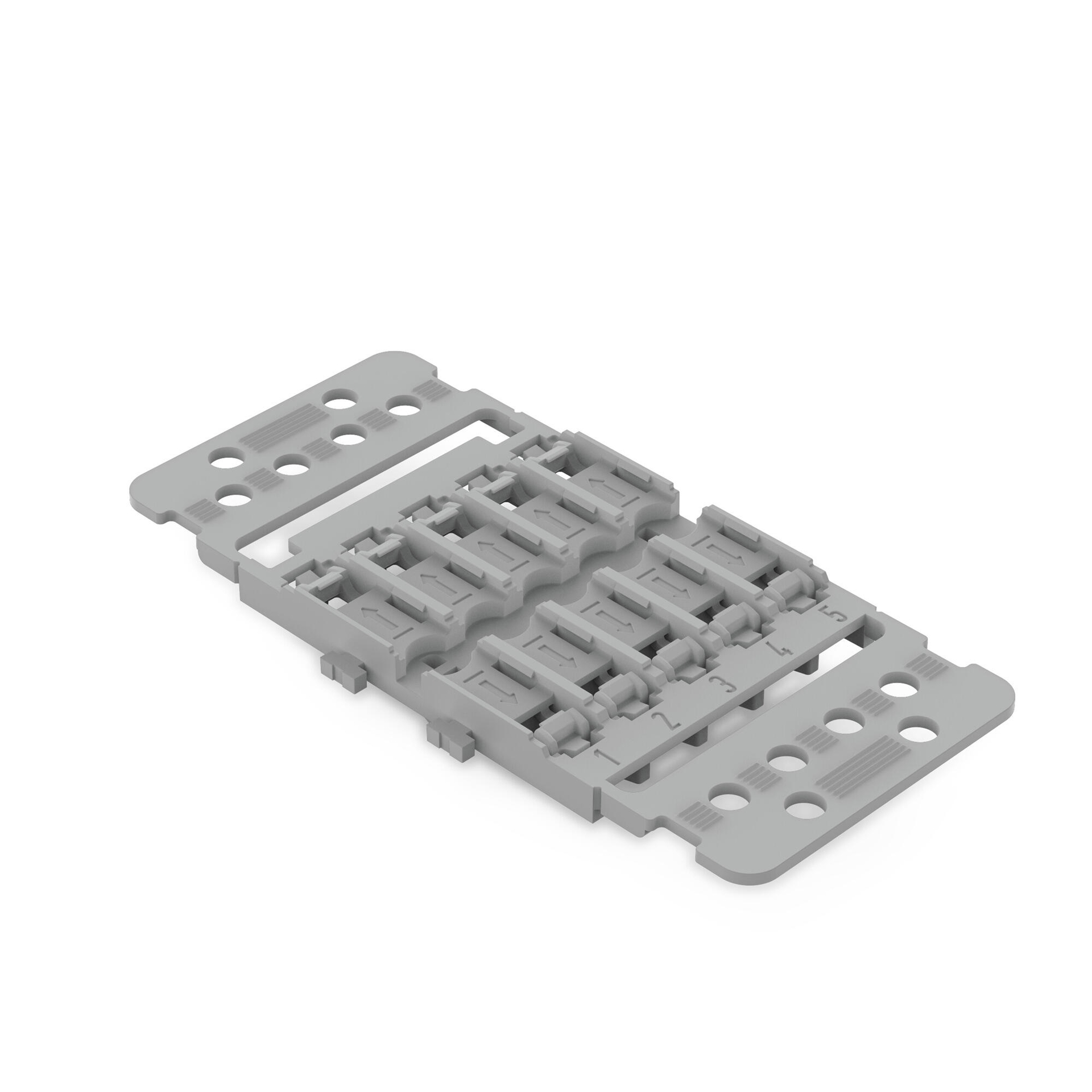 Wago 221 Splicing Wire Connector Din Snap-In Carrier W/ Strain Relief 5 ...