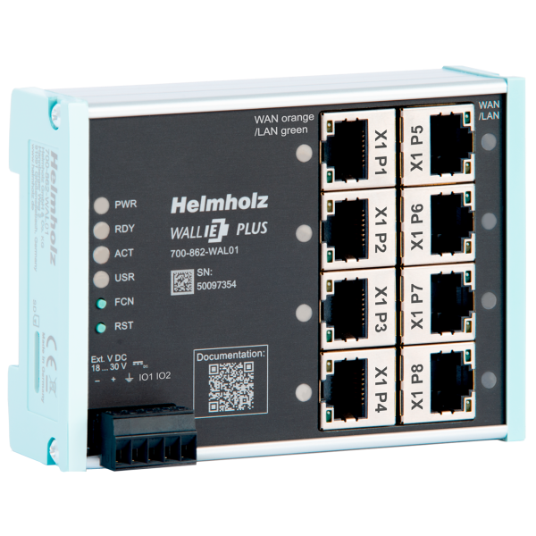 WALL IE PLUS, Industrial NAT Gateway / Firewall, Gigabit 8-Port, HELMZ ...