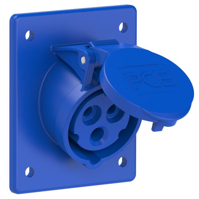 PCE-413-6F8 CEE Form Flanged Socket Sloping 16A 3p IP44/54 - LAPP Australia
